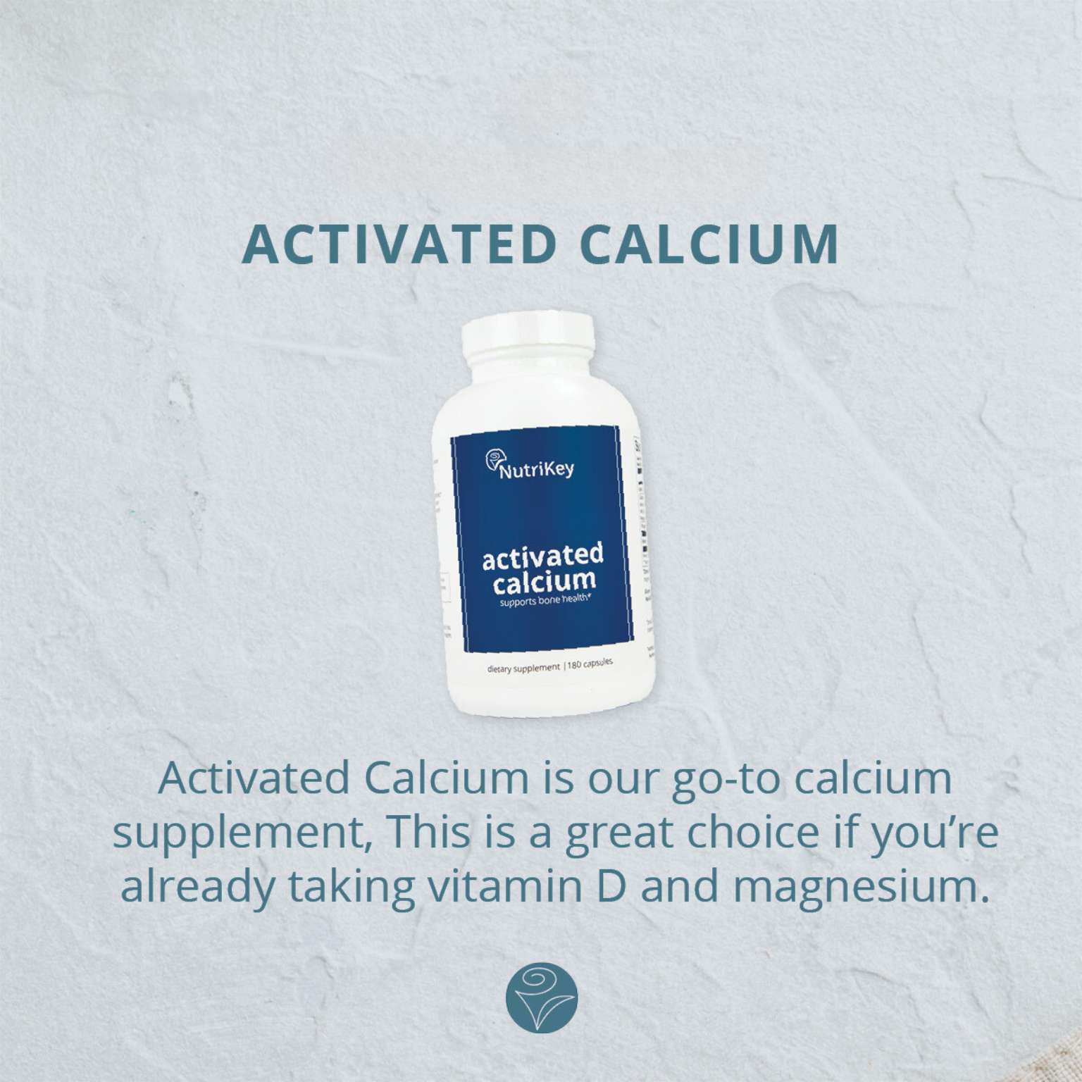 Activated Calcium, 180 Caps | NutriKey