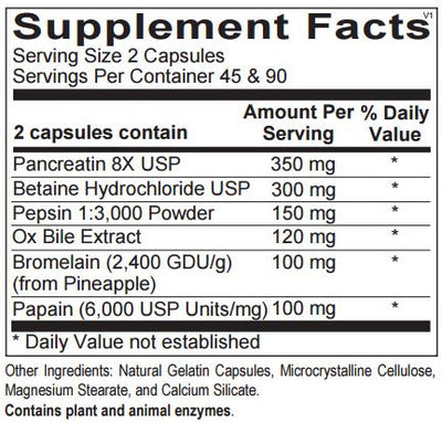 Ortho Digestzyme, 90 caps - NutriKey