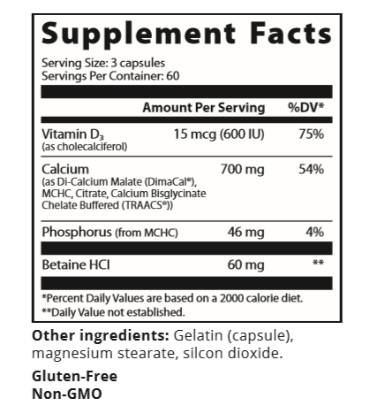 Activated Calcium, 180 Caps | NutriKey