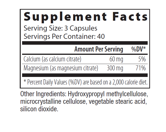 Magnesium Citrate, 120 caps - NutriKey