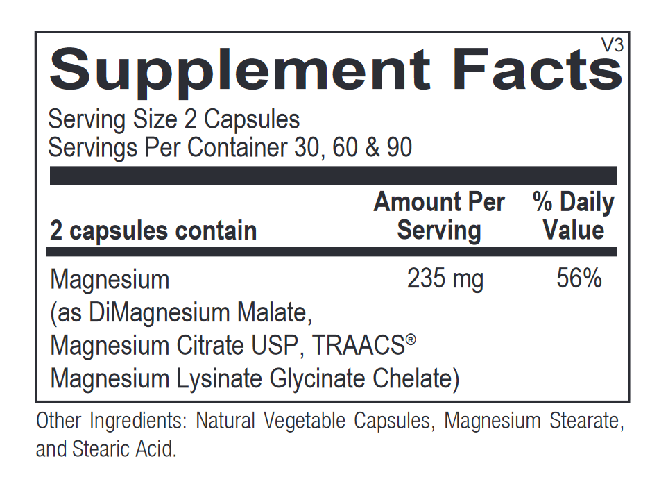Reacted Magnesium, 180 caps - NutriKey